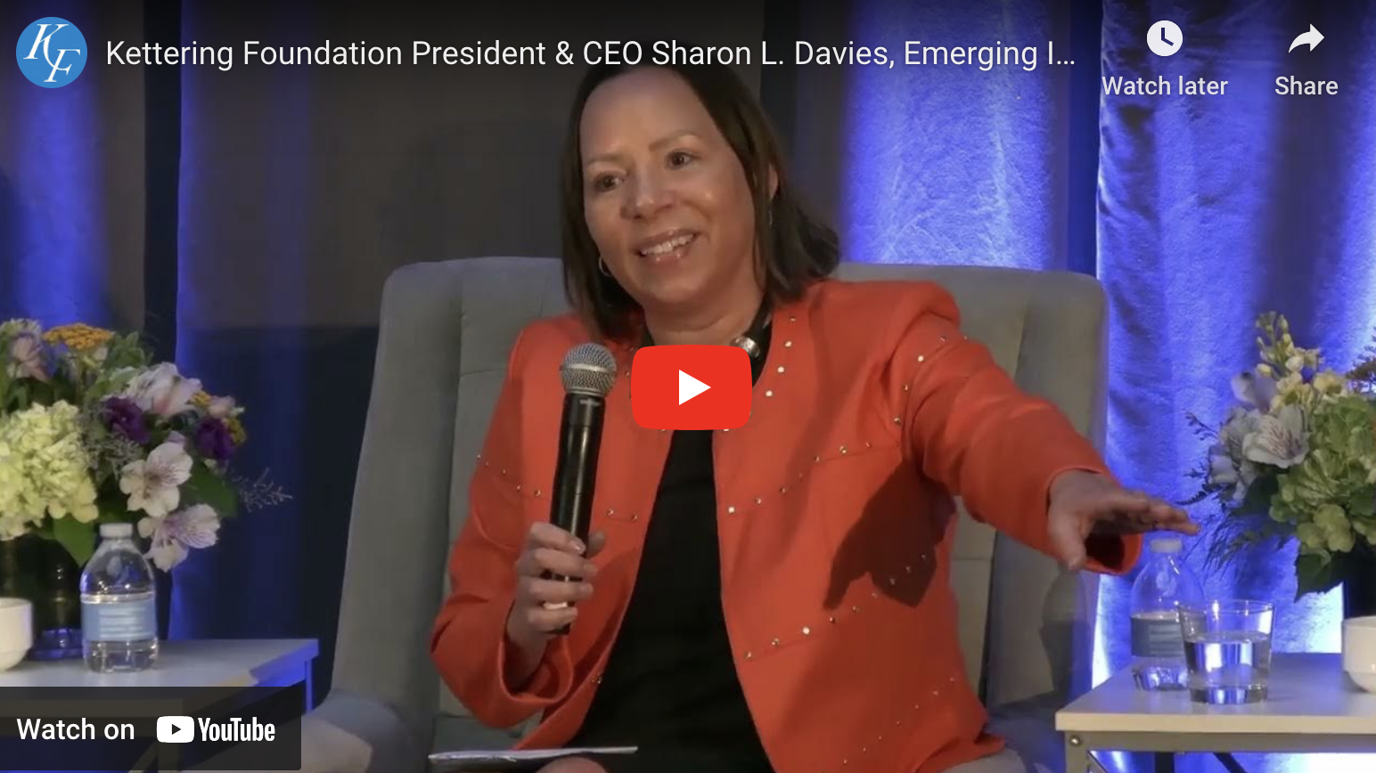 Kettering Foundation President & CEO Sharon L. Davies, Emerging Issues Conference, Sept. 19 ...